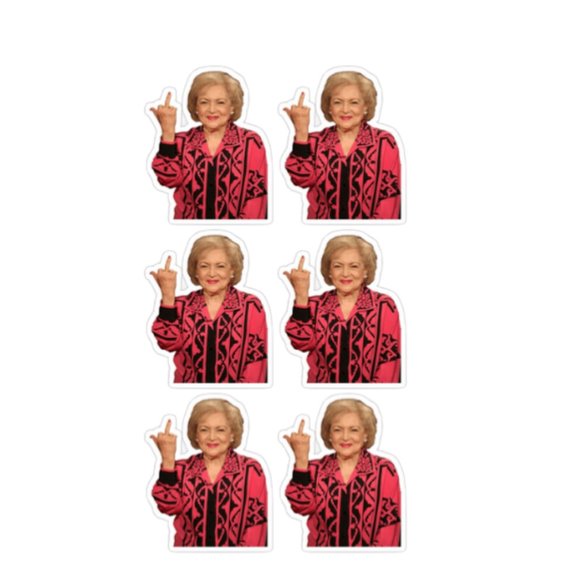 Design | Betty White Laminated Vinyl Stickers 125 | Poshmark